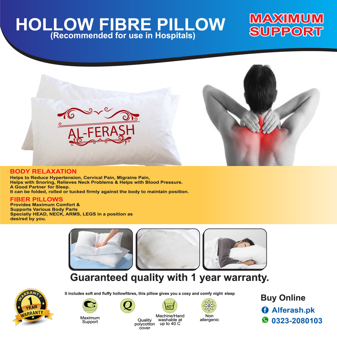 Hollow Fiber Medicated Pillow (Vacuum / Pressed) – Al Ferash